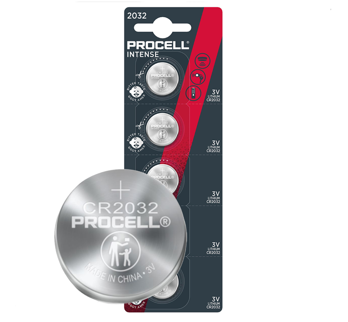 Duracell Procell Intense CR2032 3V Lithium Coin Cell - Pack 5 | MDS Battery