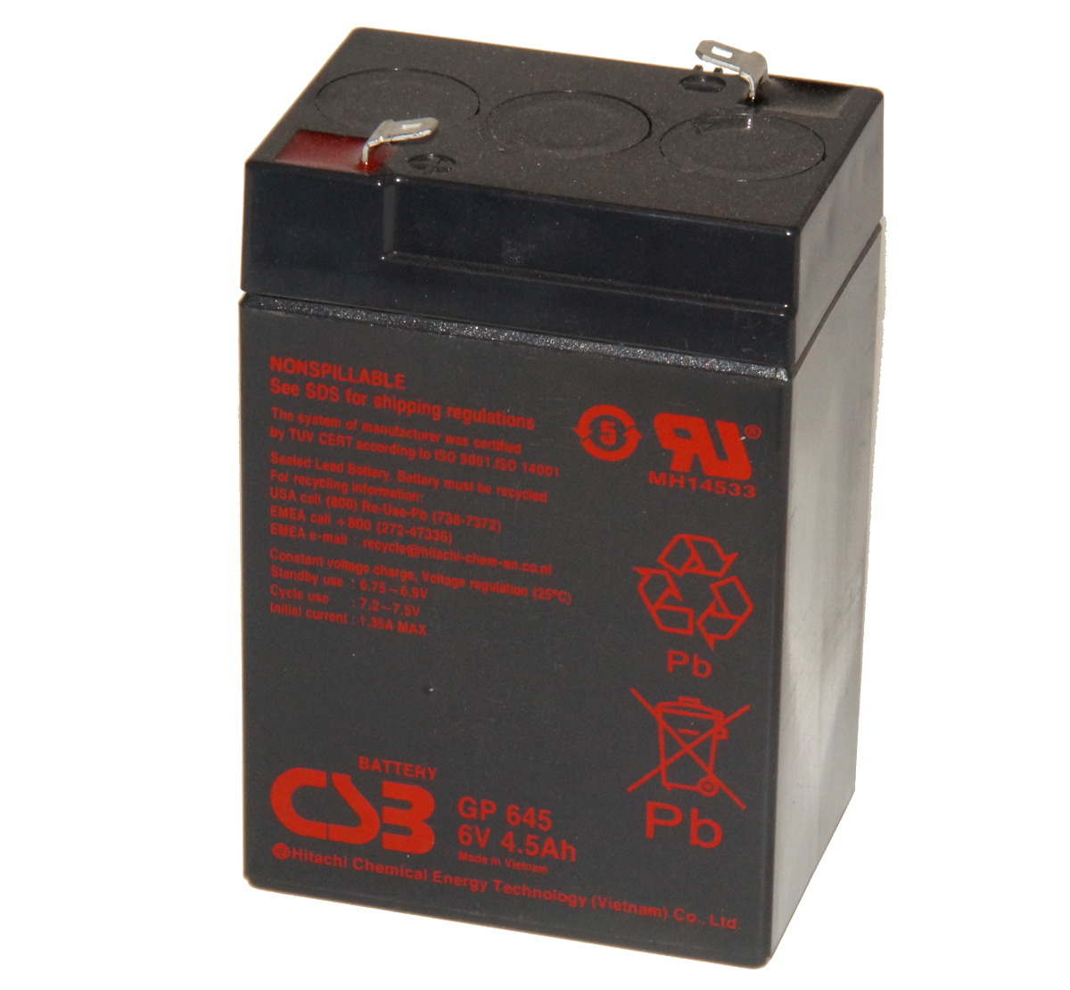 GP645 CSB Battery Co Lead-Acid | MDS Battery