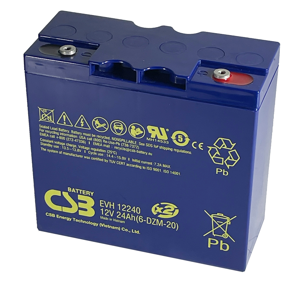 CSB EVH12240 High Capacity Cyclic VRLA Battery | MDS Battery