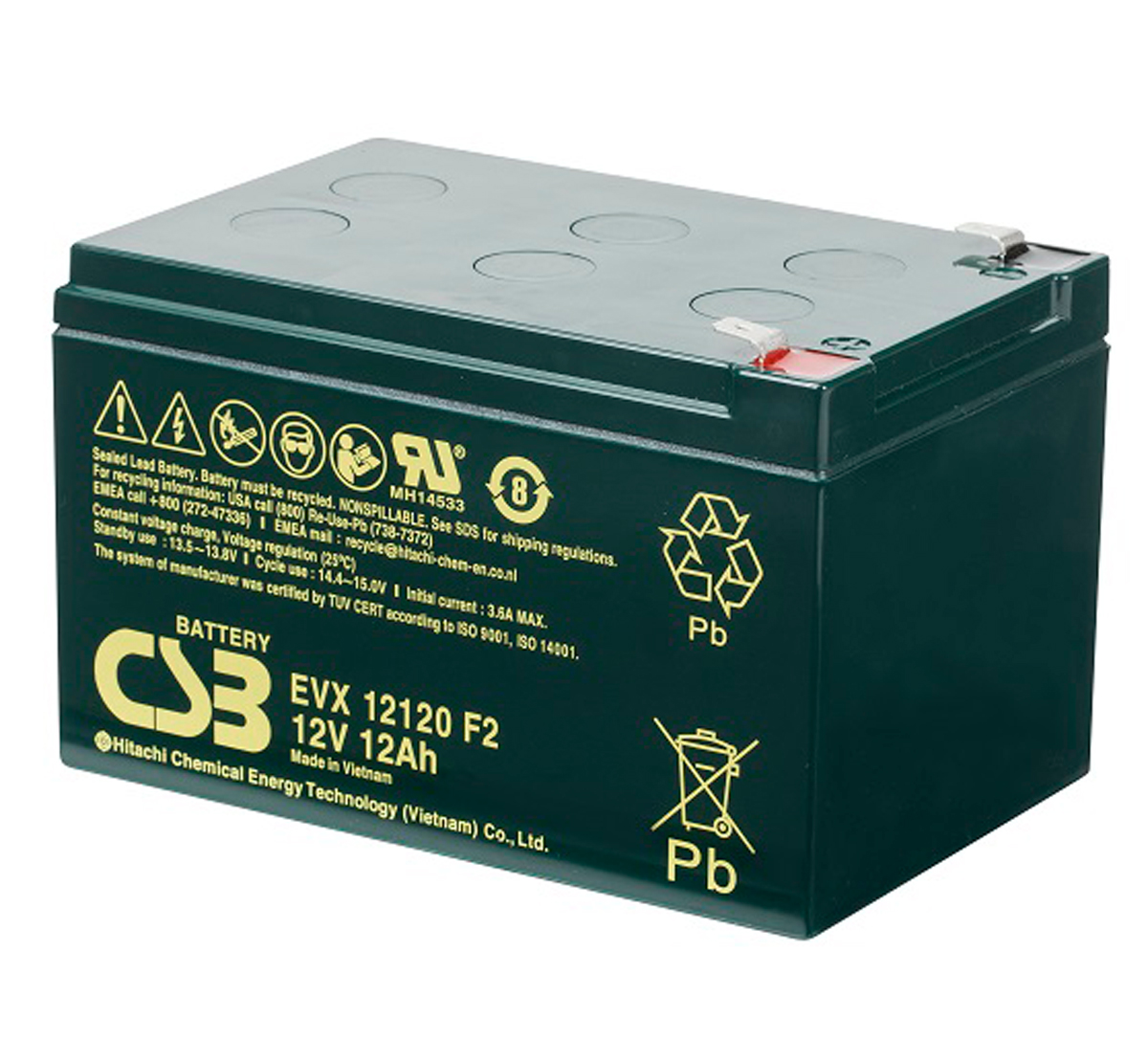 CSB EVX12120 12V 12Ah Cyclic VRLA Battery - Free Delivery | MDS Battery