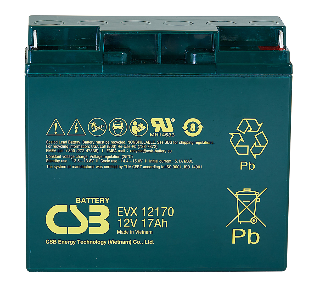 CSB EVX12170 12V Cyclic VRLA Battery - Free Delivery | MDS Battery