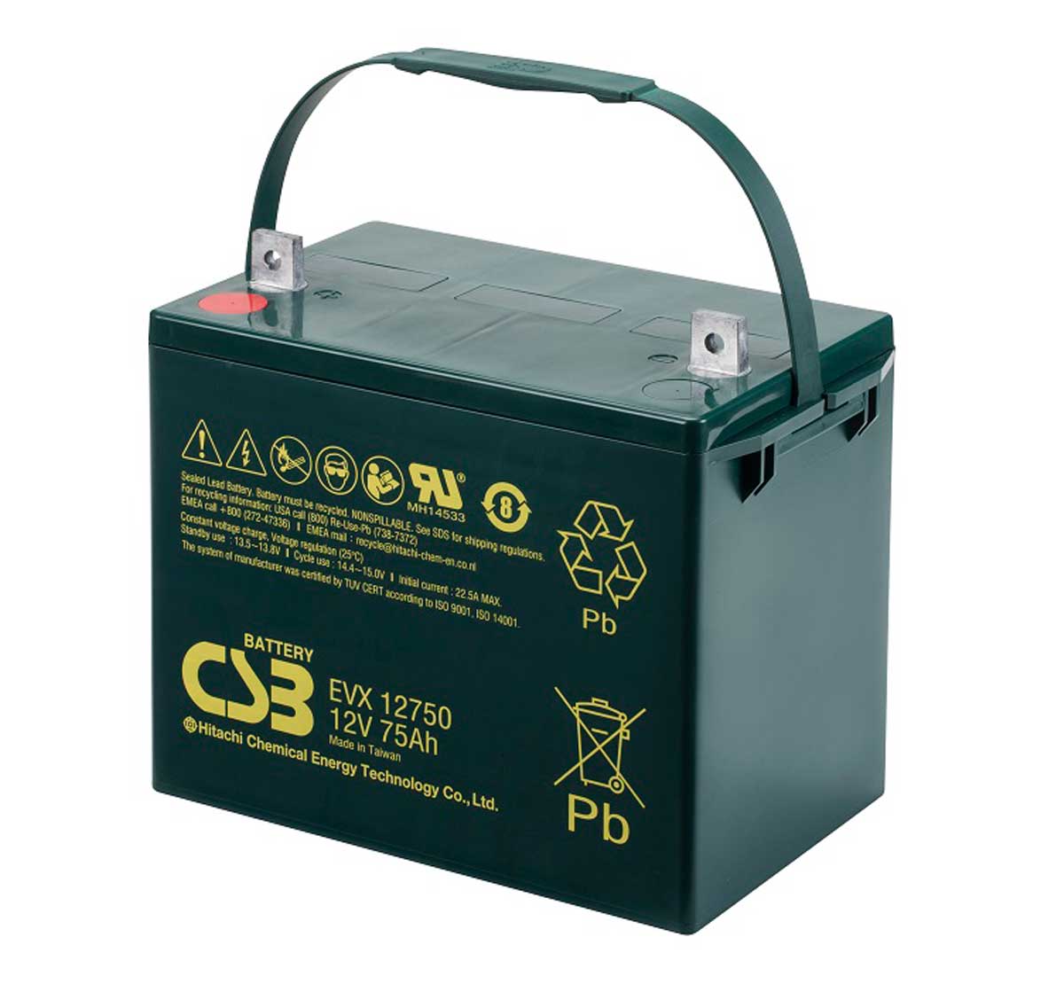 CSB EVX12750 12V 75Ah Cyclic VRLA Battery Inc Free Delivery | MDS Battery
