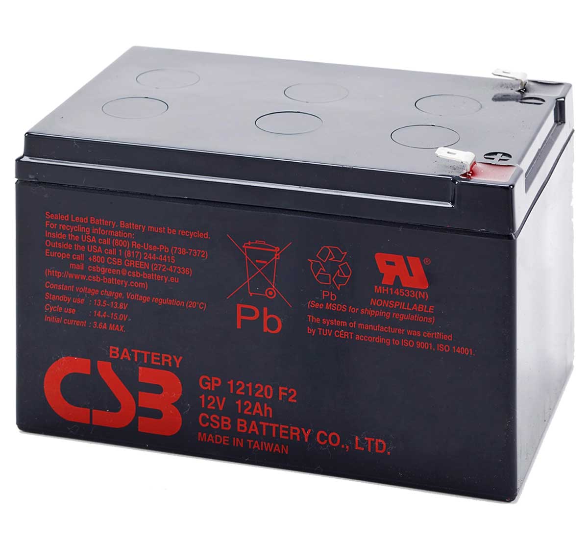 CSB Battery GP12120 F2 (was GP12110 F2) | MDS Battery