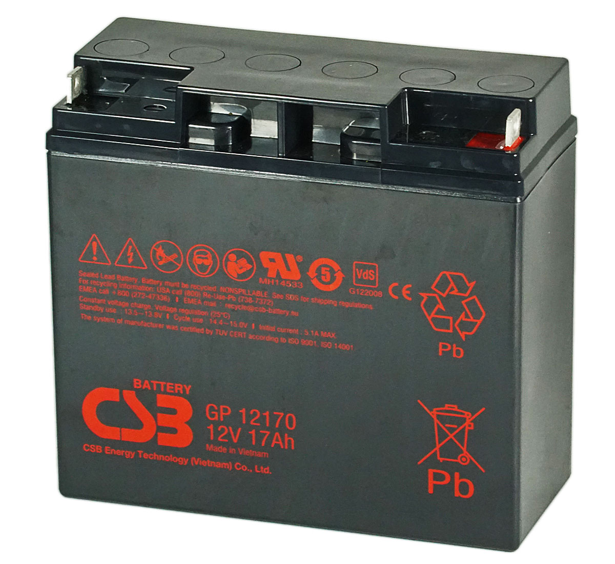 CSB GP12170 12V 17Ah VRLA Sealed Lead Acid Battery | MDS Battery