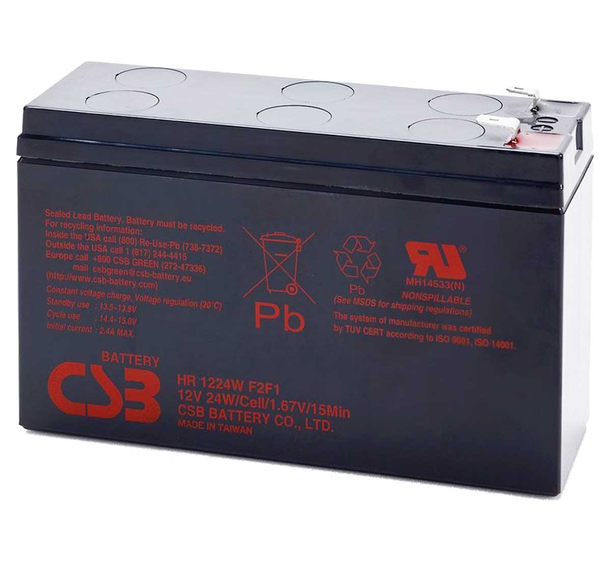 CSB Battery HR1224WF2F1 Yuasa SW200 Panasonic UP-RWA1232P2 UP-RWA1232H1 ...