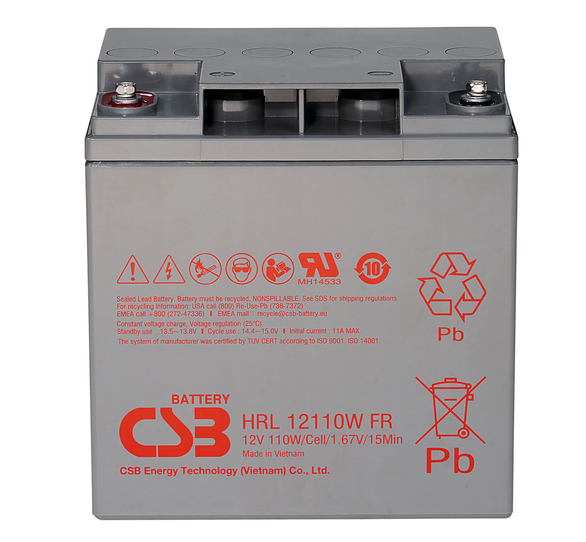 CSB HRL12110 12V 110WH SLA Battery | MDS Battery