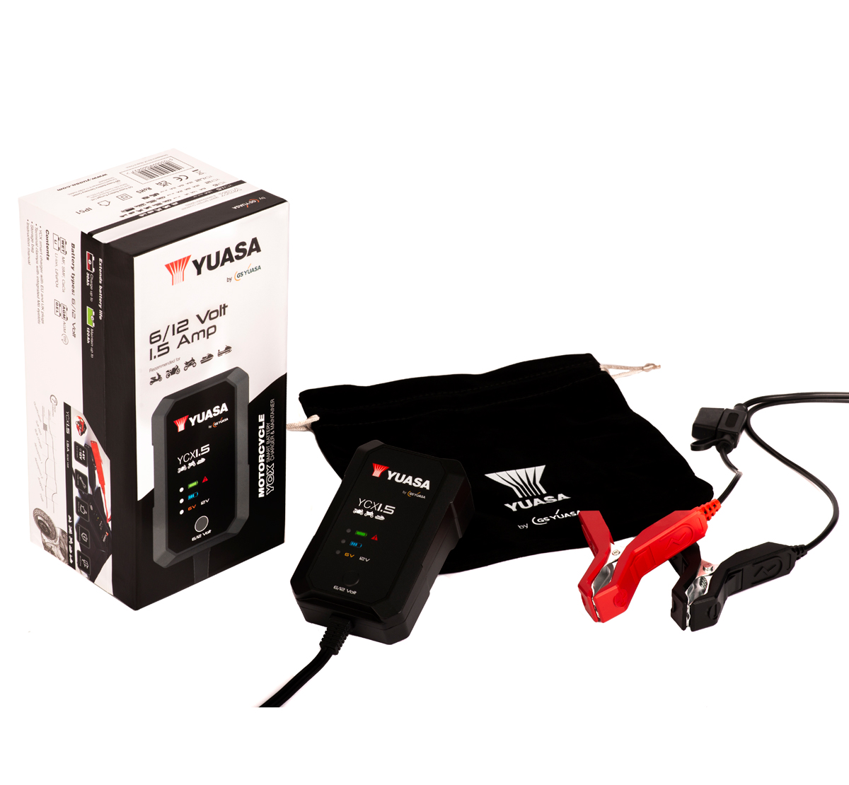 Yuasa YCX1.5 6V/12V Smart Motorcycle Battery Charger | MDS Battery