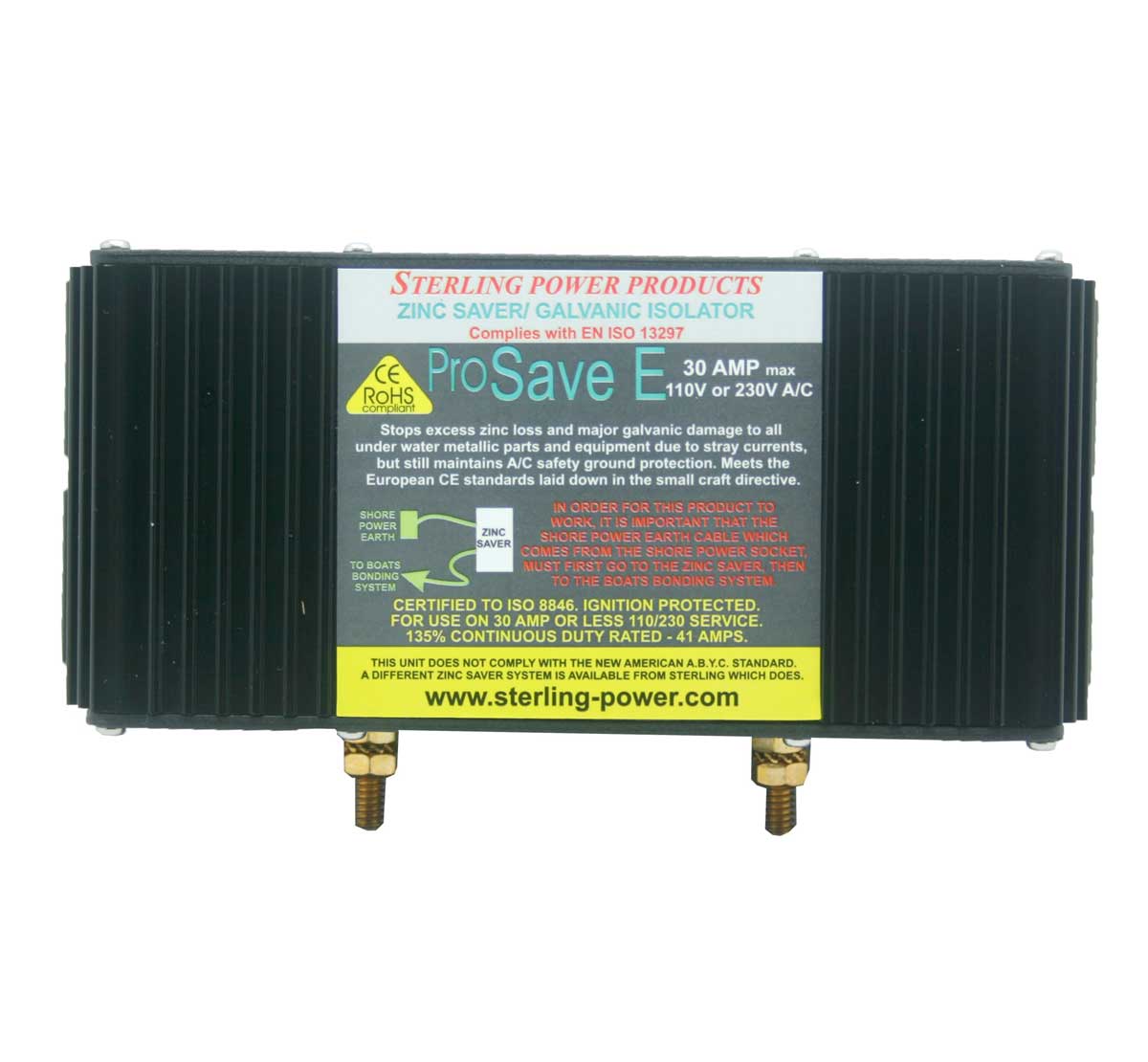 ZS30A Sterling Power ProSave 30 Amp Zinc Saver / Galvanic Isolator ...