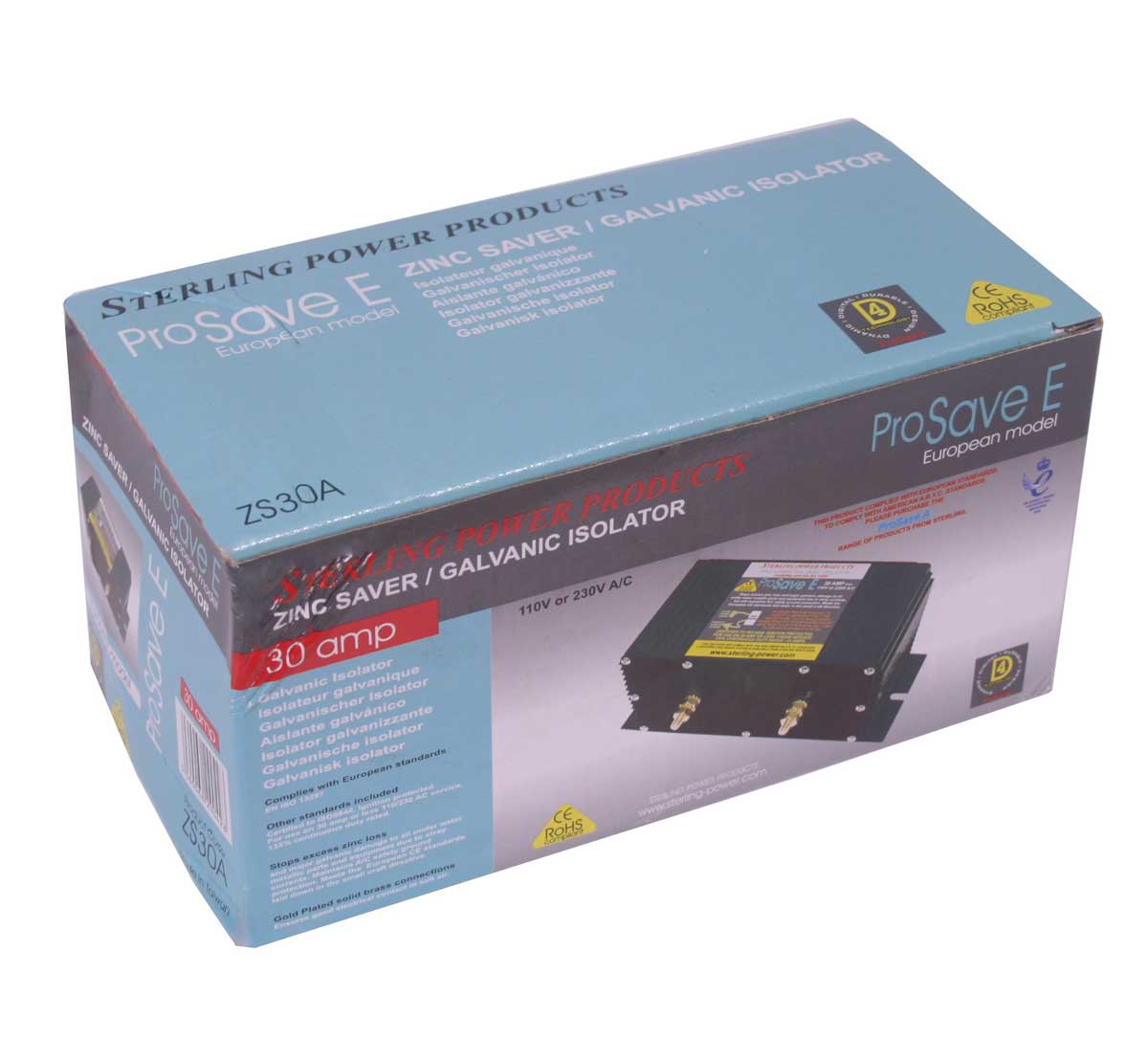 ZS30A Sterling Power ProSave 30 Amp Zinc Saver / Galvanic Isolator ...